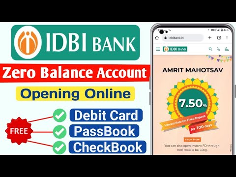 IDBI Bank Zero Balance Account Opening Online || IDBI Bank me Account ...
