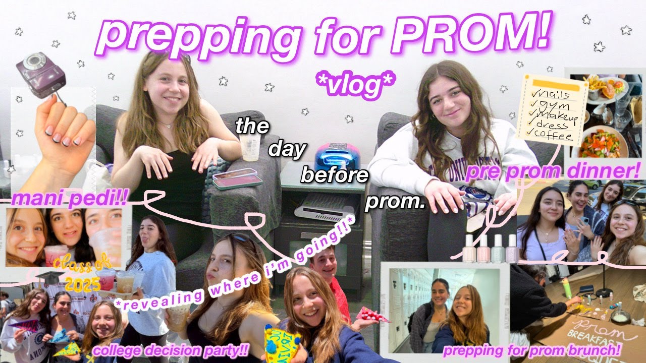 the day before PROM // prep for senior prom with me and my friends ...