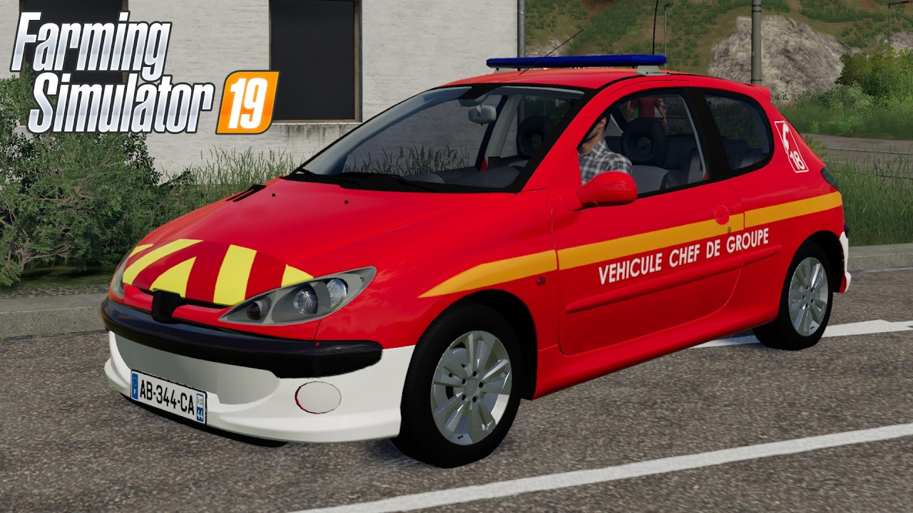 FS19 - Peugeot 206 FireDept CHIEF - NEW CAR MOD for Farming Simulator ...