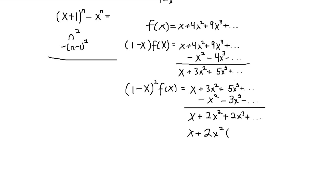 Generating Functions Part 8: Finite Differences - YouTube