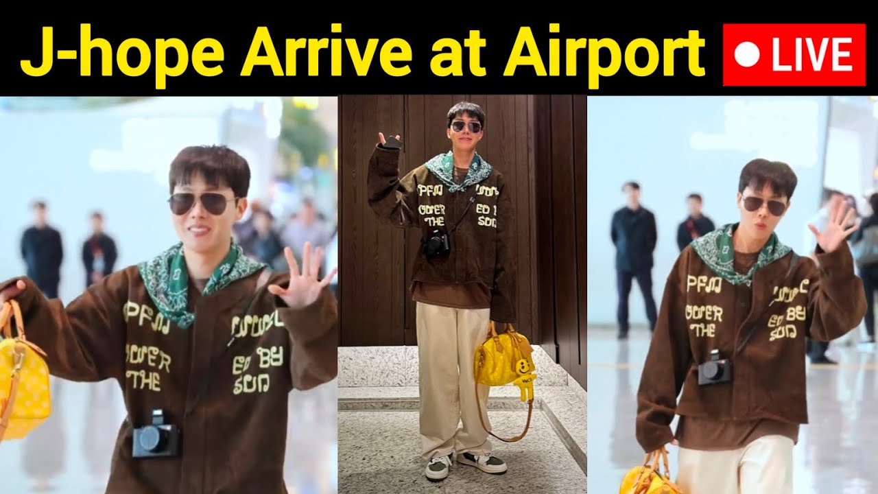J-hope spotted at Airport, J-hope airport video, J-hope videos, bts ...