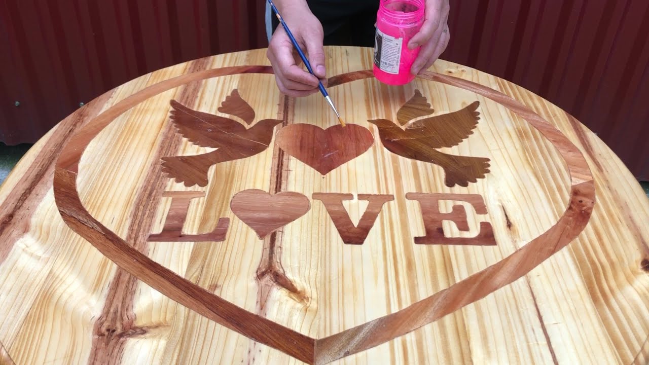 Wood Working Ideas - Round Reclaimed Wood Lath Coffee Table - YouTube