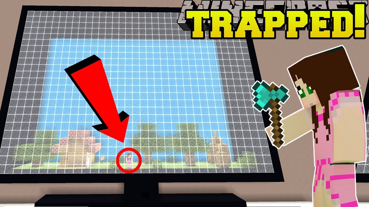 Minecraft: TRAPPED INSIDE A COMPUTER SCREEN!!! - ROOM OF BUTTONS ...