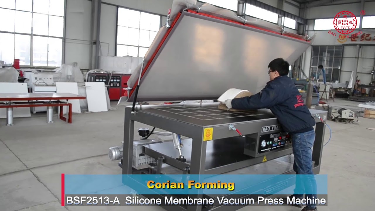 BSF-A corian vacuum forming machine - YouTube