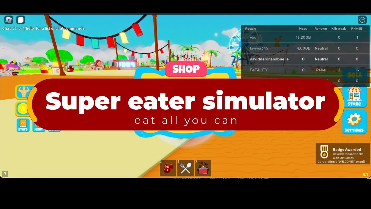 Super eater simulator eat all you can - YouTube