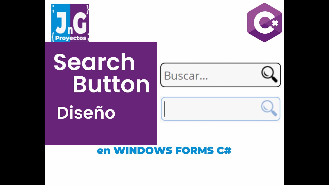 Diseño de botón buscar, search button - C# Windows Form | no audio ...