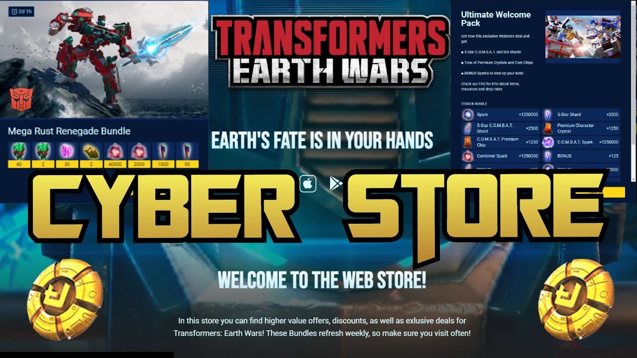 Transformers Earth Wars NEW CYBER STORE - YouTube