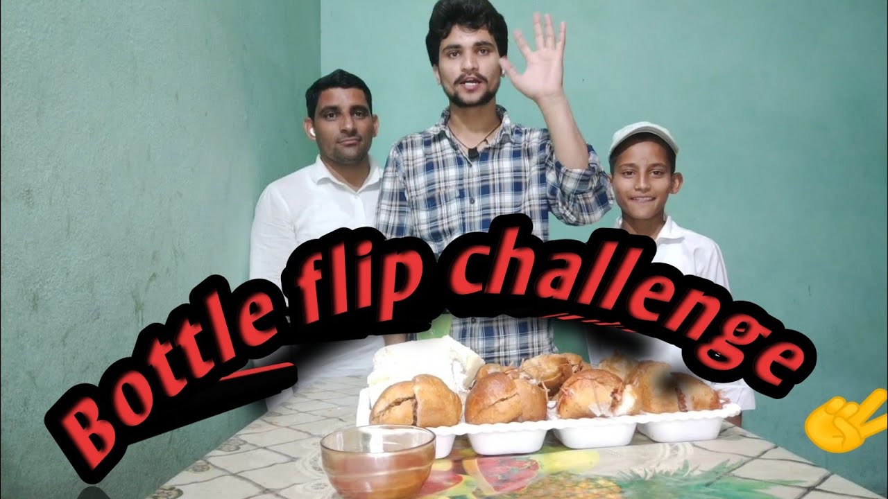 Bottle flip challenge ️ and eating fast food 😳#ytvideoes#viralvideo## ...