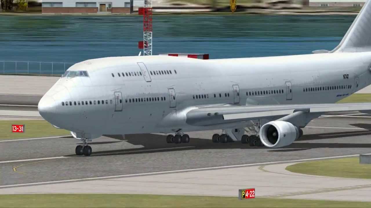 FSX Emergency Landing two Engine on Fire 747-400 Jumbo - YouTube