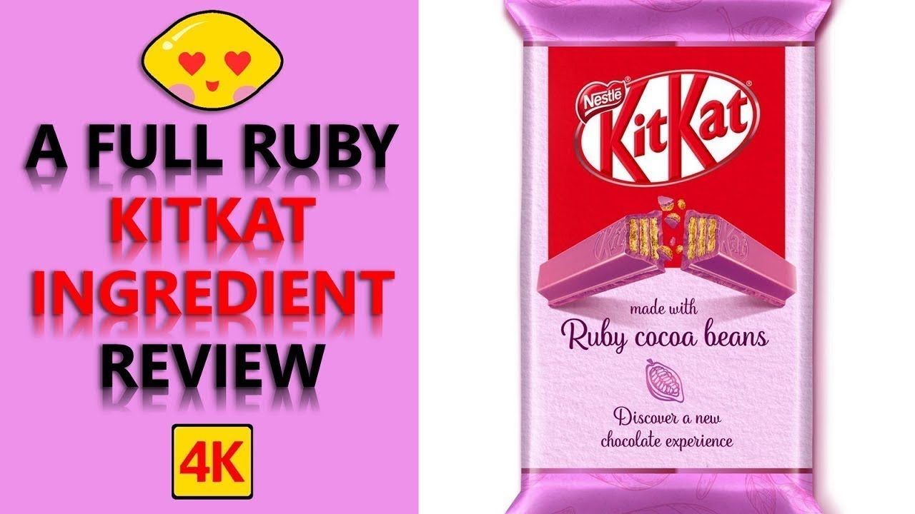 Brand NEW KitKat Ruby Cocoa Bean Ingredients Review - YouTube