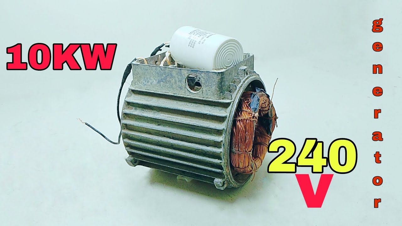 I turn a motor coil into 240V 10KW free energy generator with ...