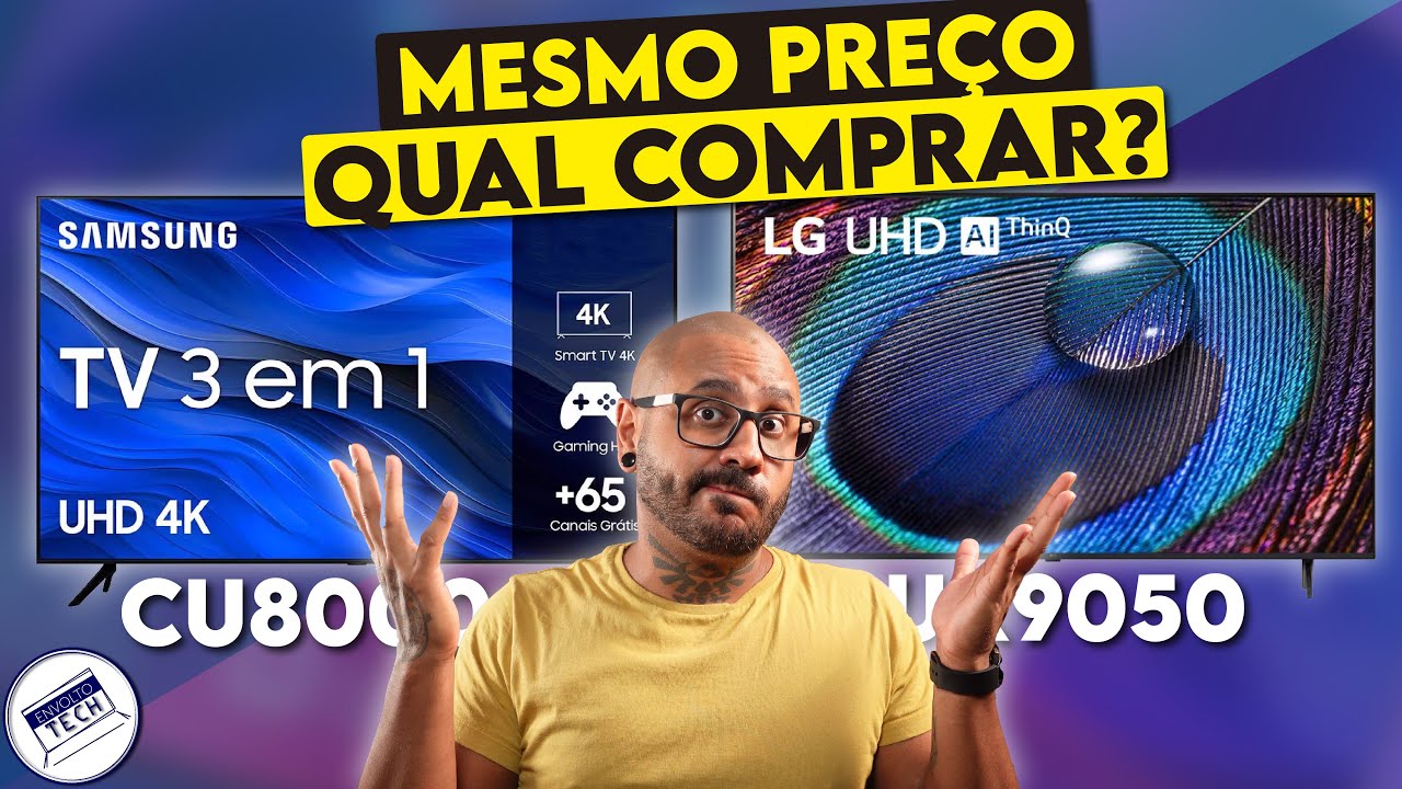 TV SAMSUNG ou LG? Qual é MELHOR? COMPARATIVO CU8000 vs UR9050 - YouTube