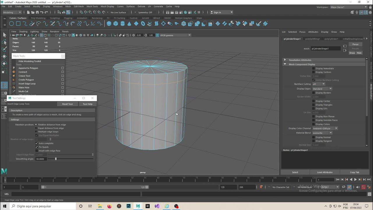 Autodesk Maya 2020, Insert Edge Loop Tool - YouTube
