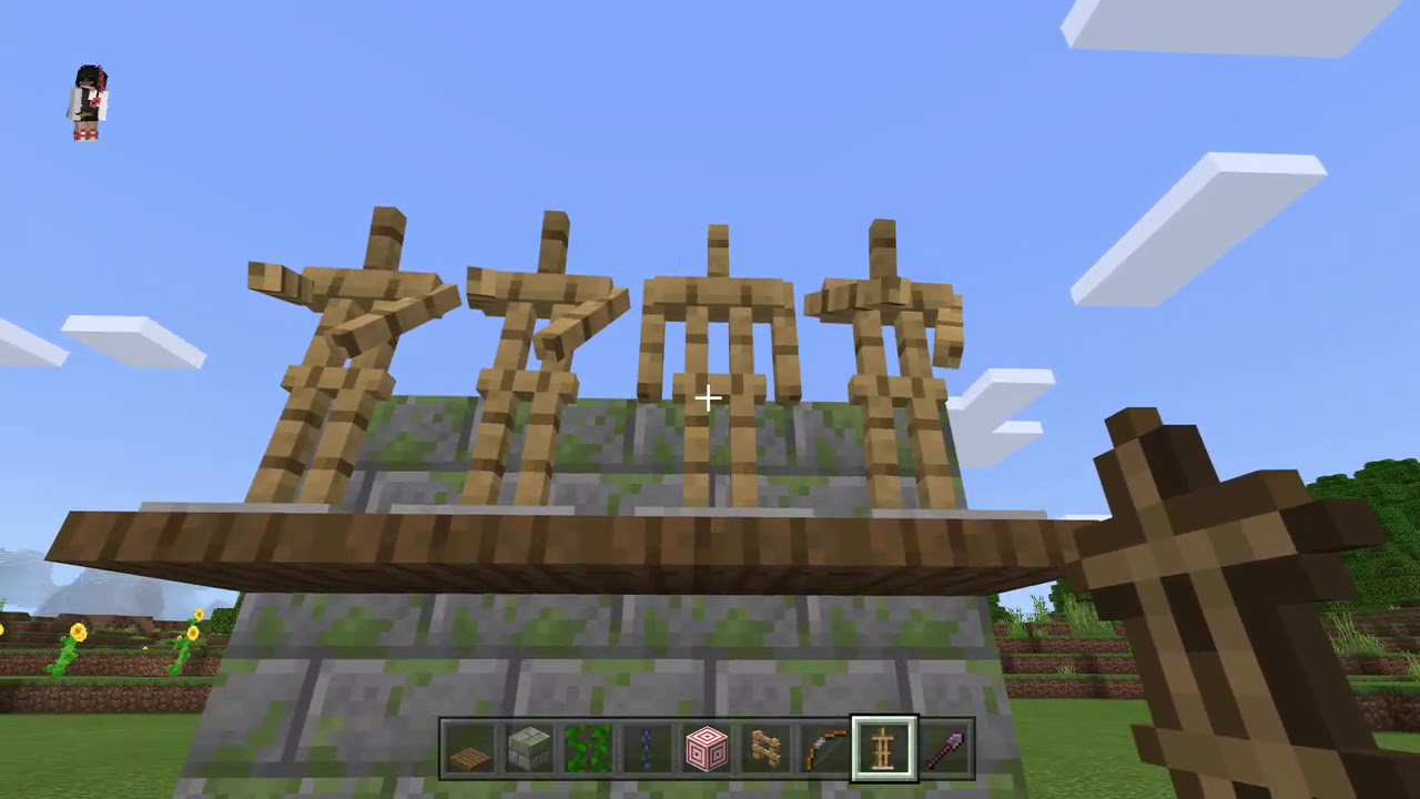 Minecraft: how to build a small Archery Range - YouTube