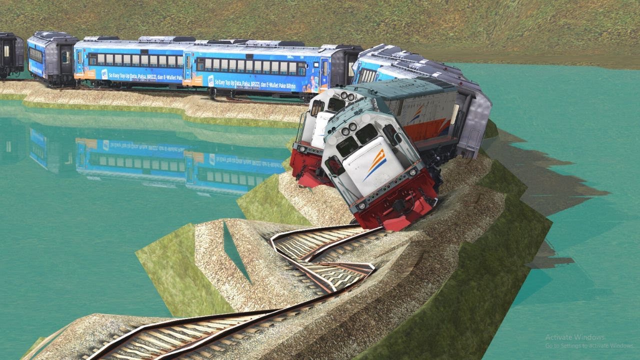Messy Railroad Tracks Over Water - Trainz Videos - YouTube