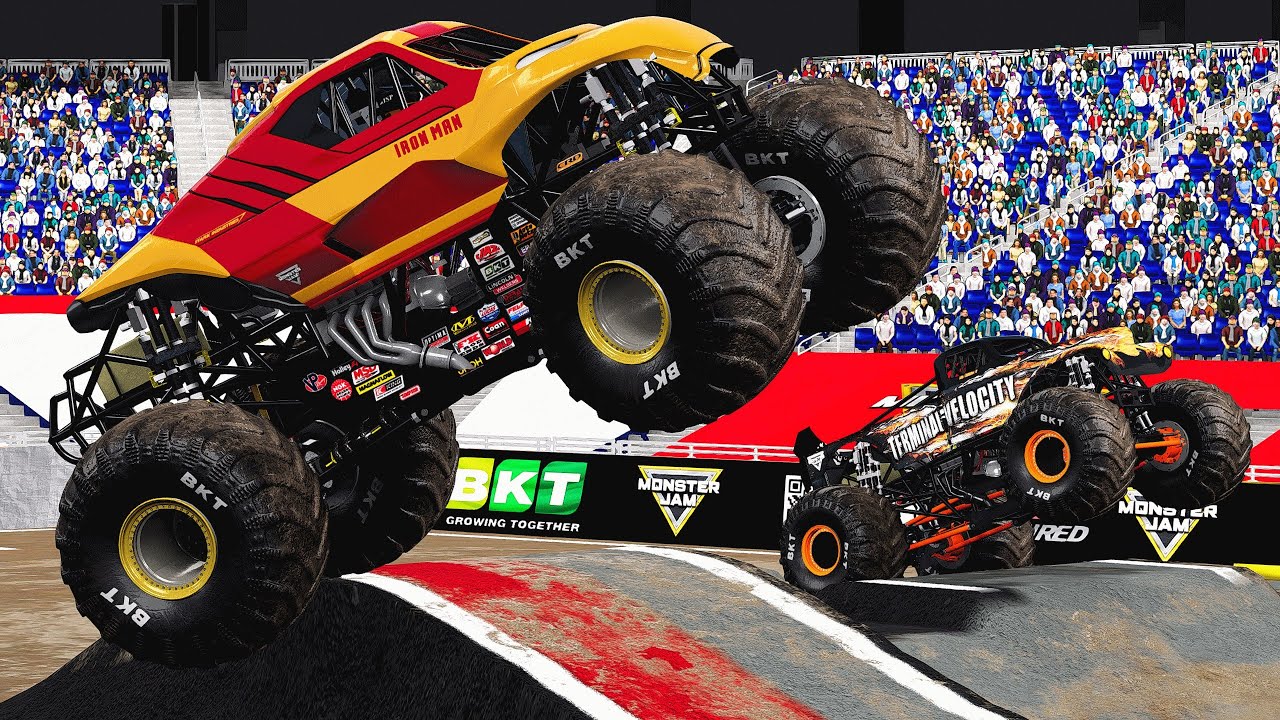 Racing Crashes and Saves #10 I BeamNG.Drive Monster Jam - YouTube