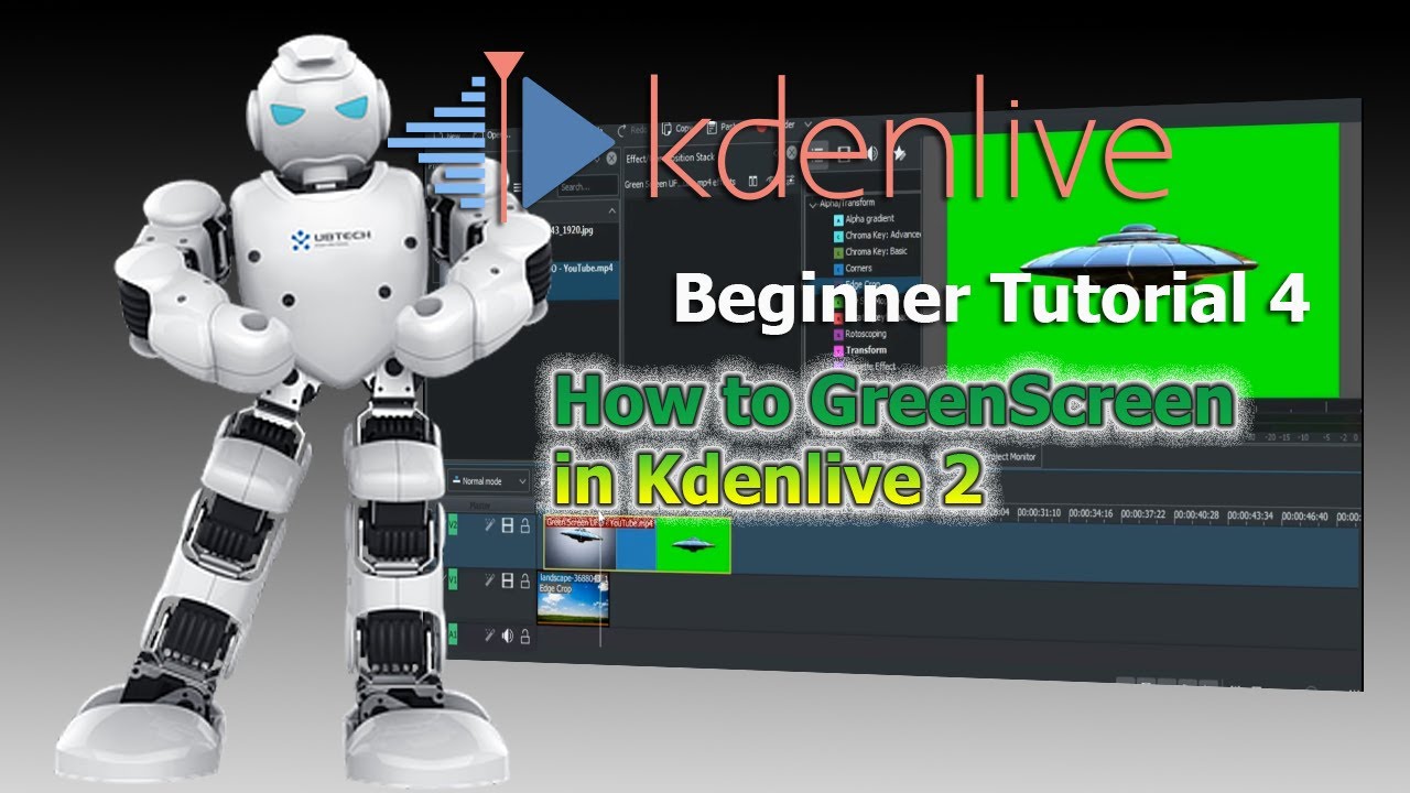 Kdenlive Beginner Tutorial 2020:How to GreenScreen in Kdenlive 2 - YouTube