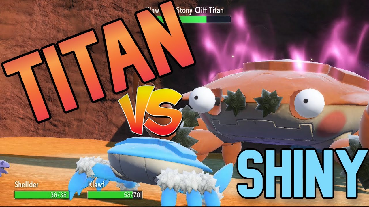 Titan Klawf vs Shiny Klawf [Pokemon Scarlet] - YouTube