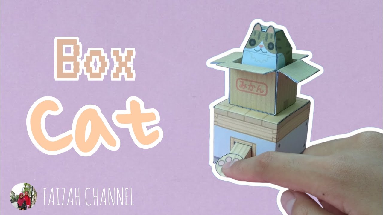 Papercraft kucing didalam kotak😽 - YouTube