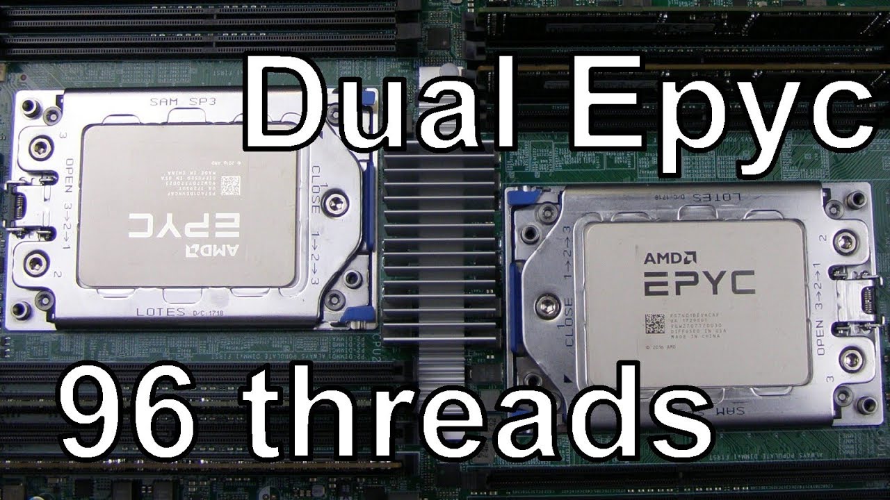 Dual AMD Epyc server - 96 procesorových vláken - YouTube