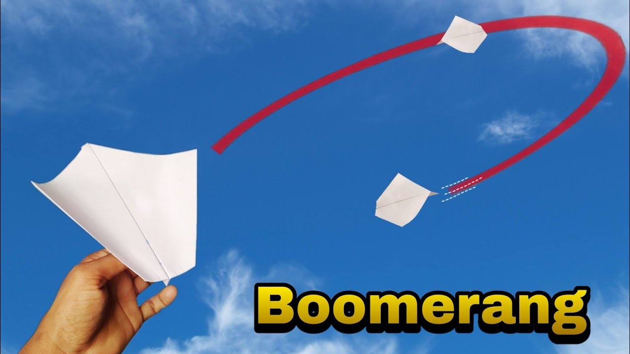 Boomerang | How to make a Paperplane Boomerang | Easy to make - YouTube