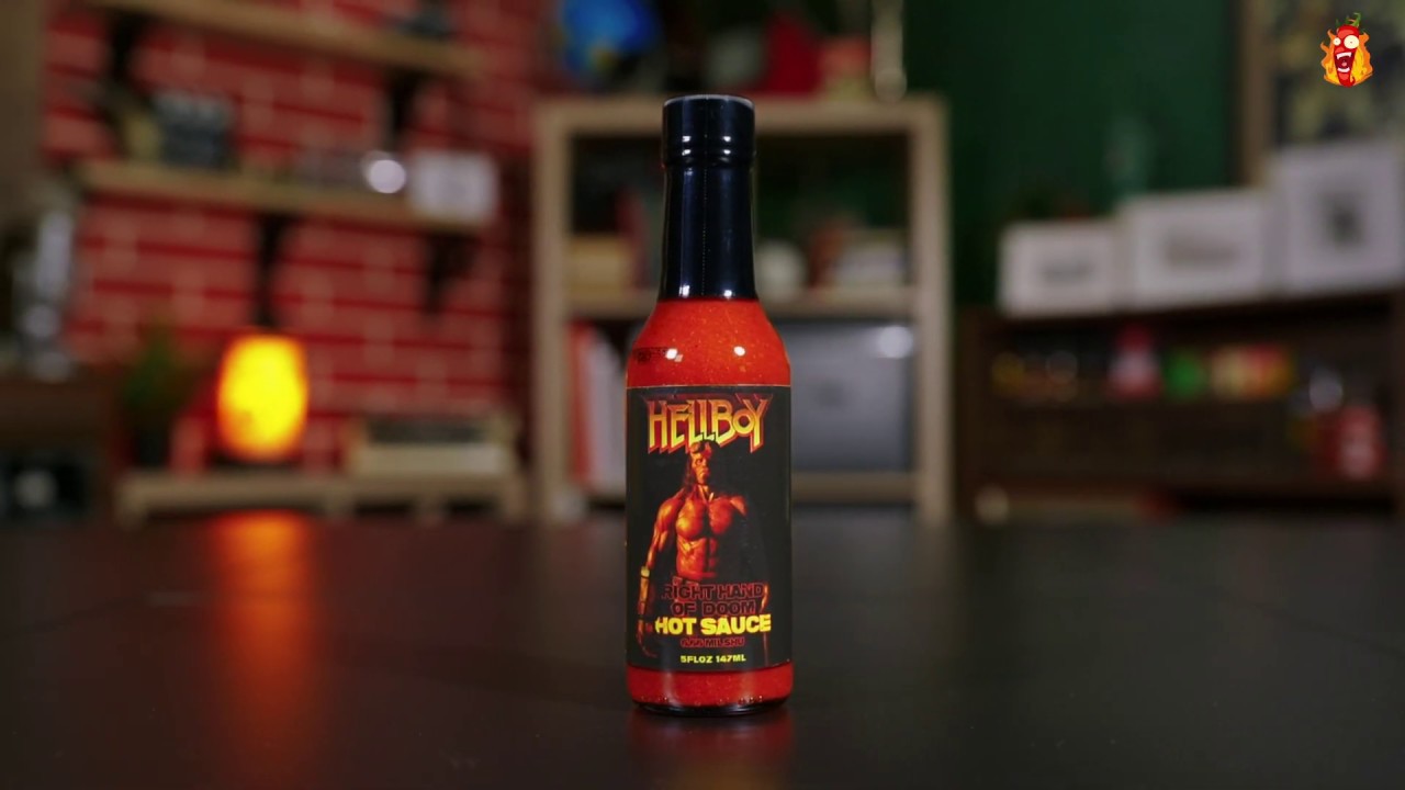 Hellfire Hellboy Right Hand of Doom Hot Sauce - YouTube