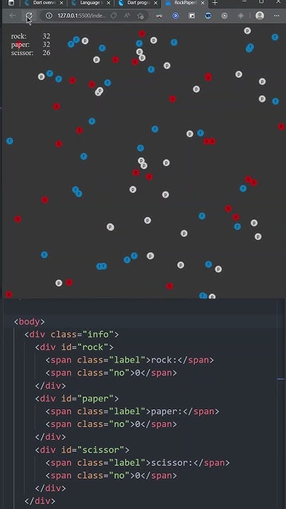 Javascript - Rock Paper and Scissor Simulation - YouTube