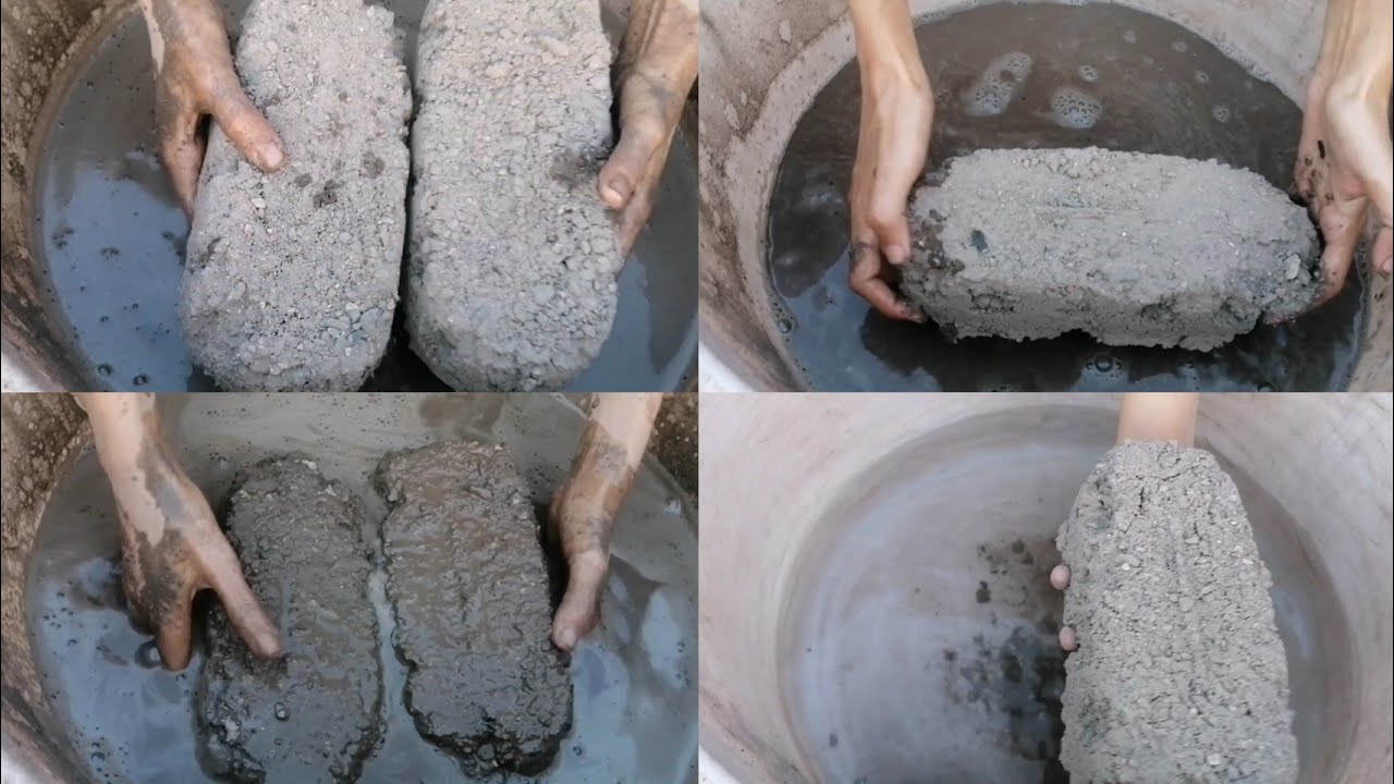 Dirty bajri sand dusty long bars crumbling in lots of water 💦dry ...