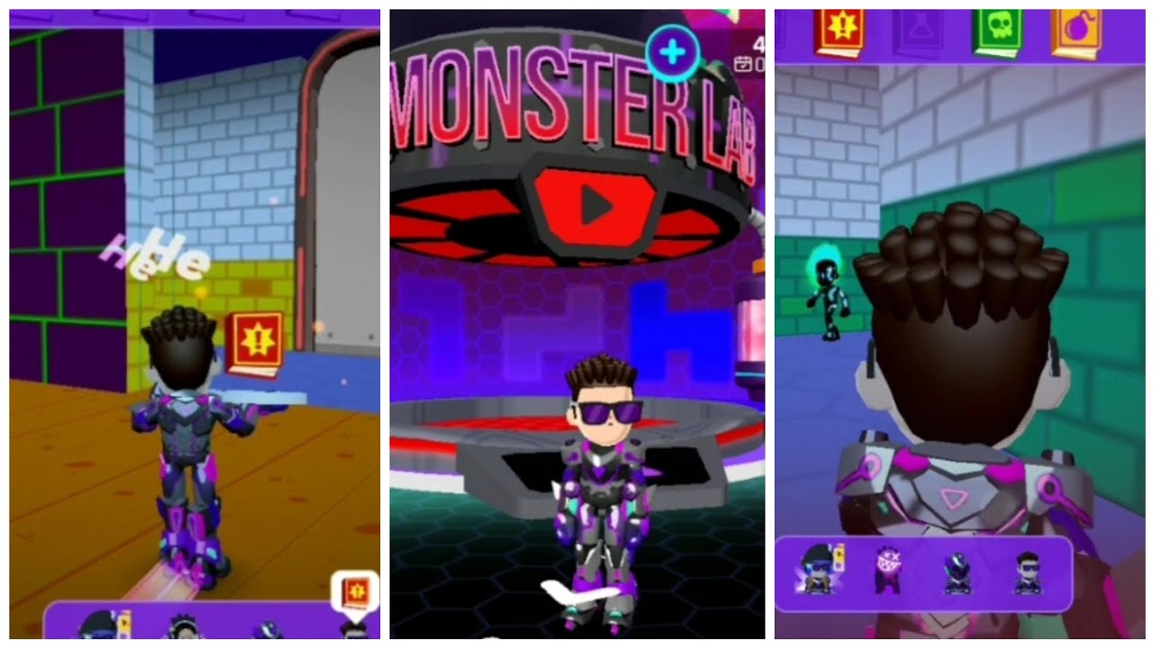 Monster Lab Mini Game Play In PKXD(Purple Game Armor) - YouTube