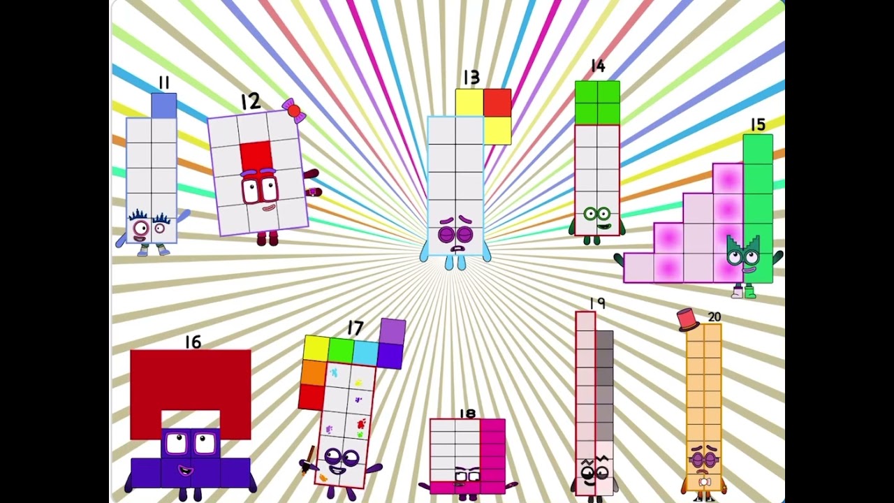 Number blocks 11-20 remix - YouTube