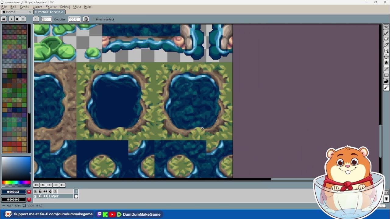 Dev Stream: Finishing Forest Tileset Touch-Ups! - YouTube
