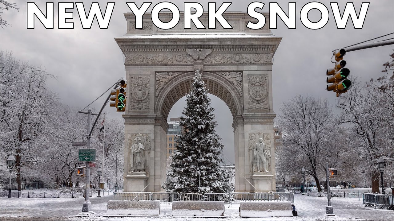 NYC Snow Walk 4K First Snowfall in Manhattan New York City Greenwich ...