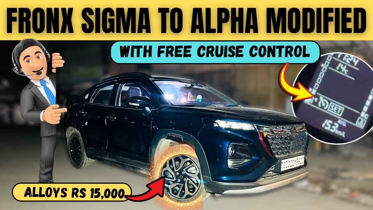 Fronx Sigma to Alpha Modification with free cruise control - YouTube