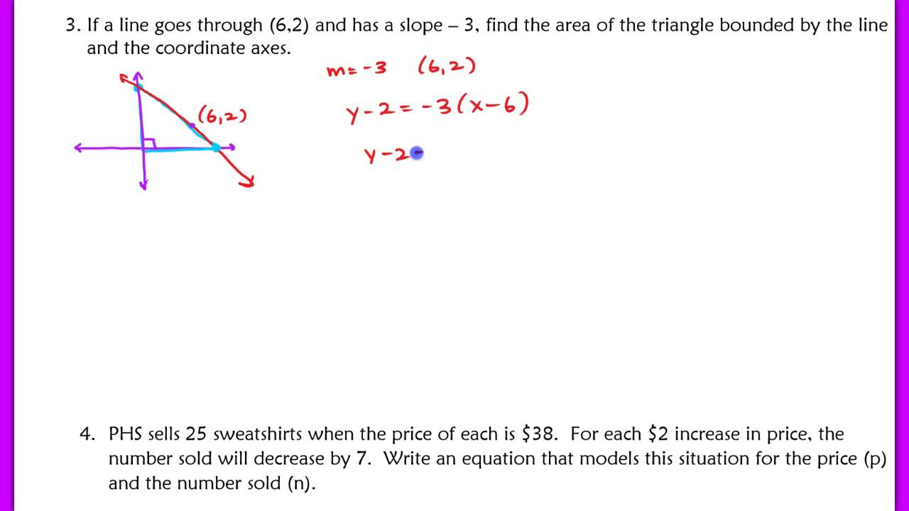 1.6 Equations of Lines - YouTube