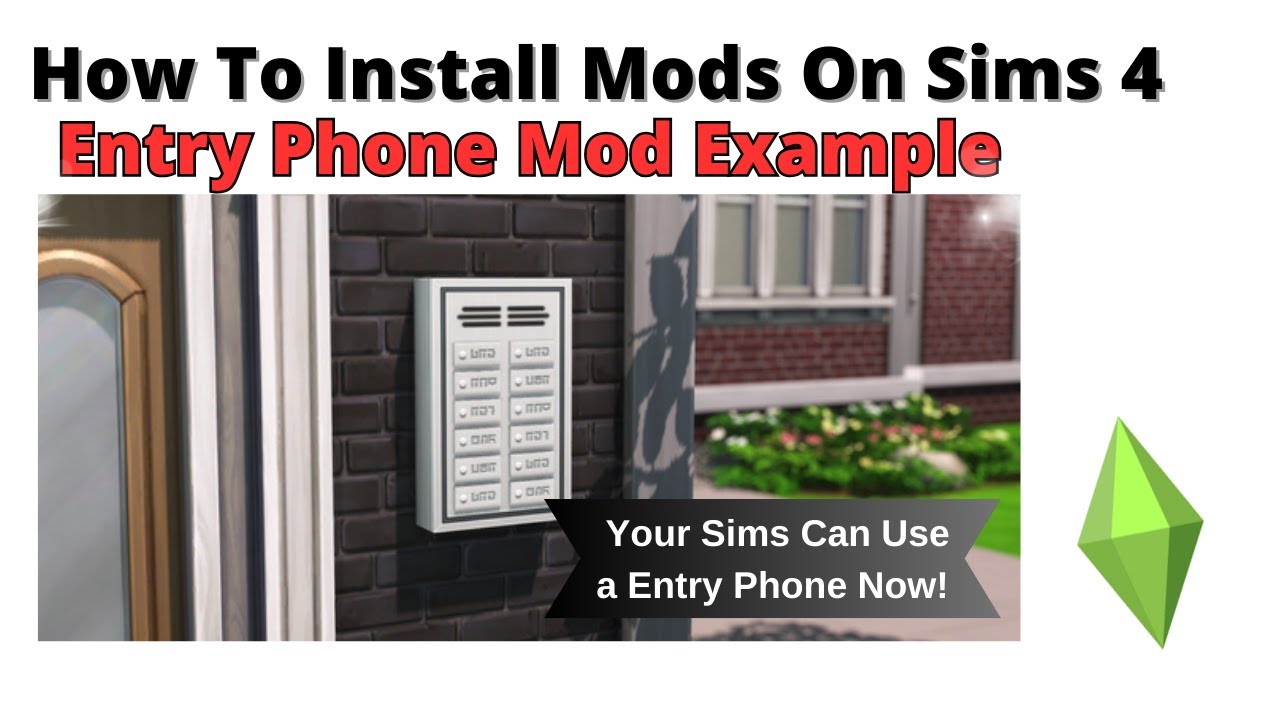 How To Install Entry Phone Mod For Sims 4 | 2024 - YouTube