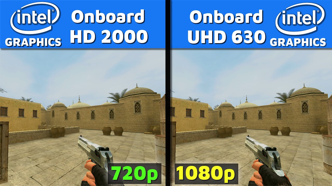 Intel HD 2000 vs Intel UHD 630 | CounterStrike Source | 720p 1080p ...