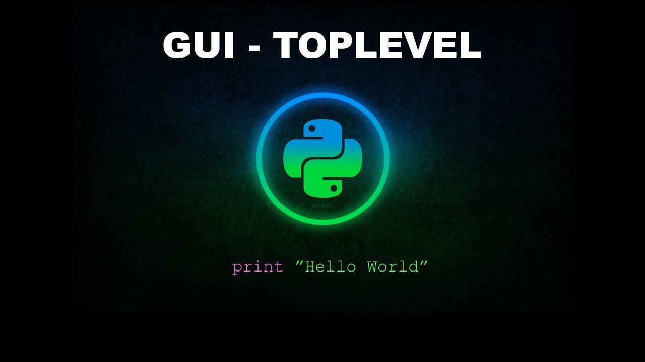 Toplevel - Python Programming - YouTube