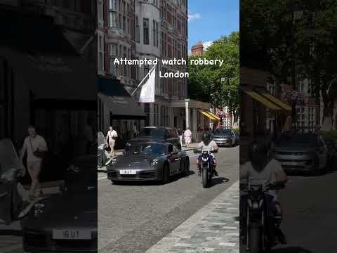 Attempted watch robbery gone wrong on the most prestigious street in london #robbery #crime #london
