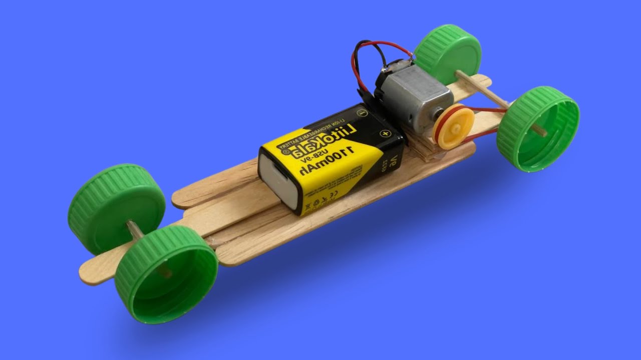 How to Make an Electric Racing Car With Popsicle Stick | Easy DIY ...
