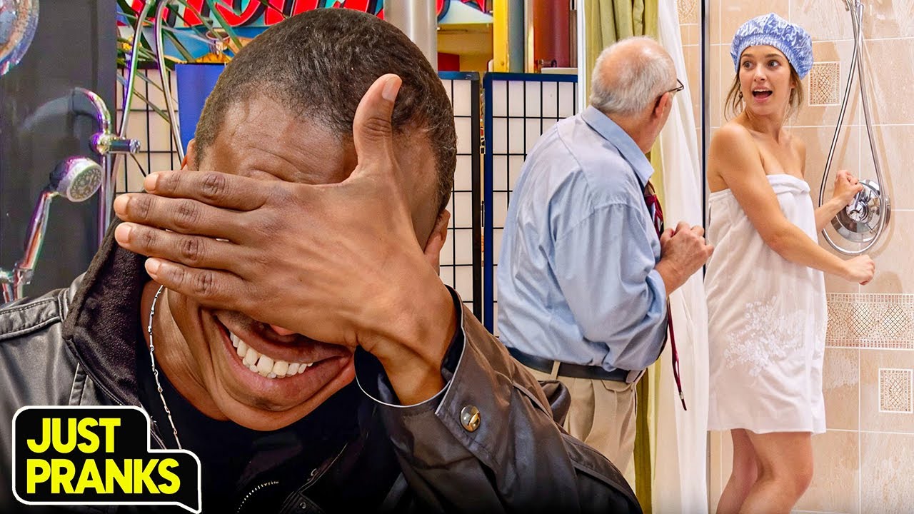 Shower in Public Prank 😂 | Just Pranks - YouTube