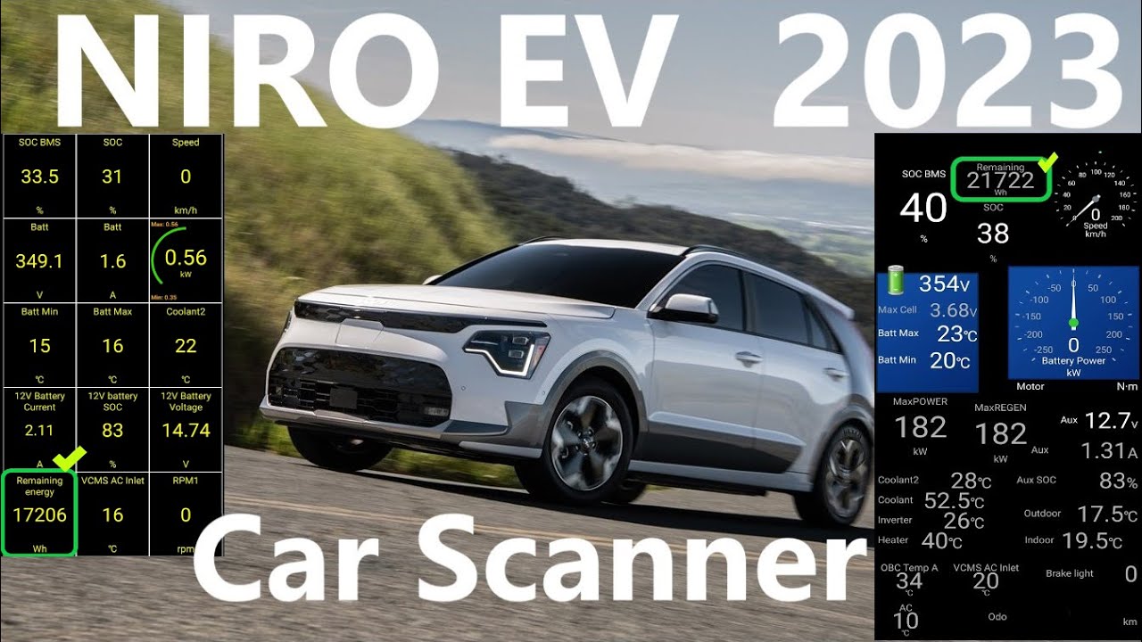 New⚡NIRO EV 2023 driving with obd2 adapter - Car Scanner ELM OBD2 (Car ...