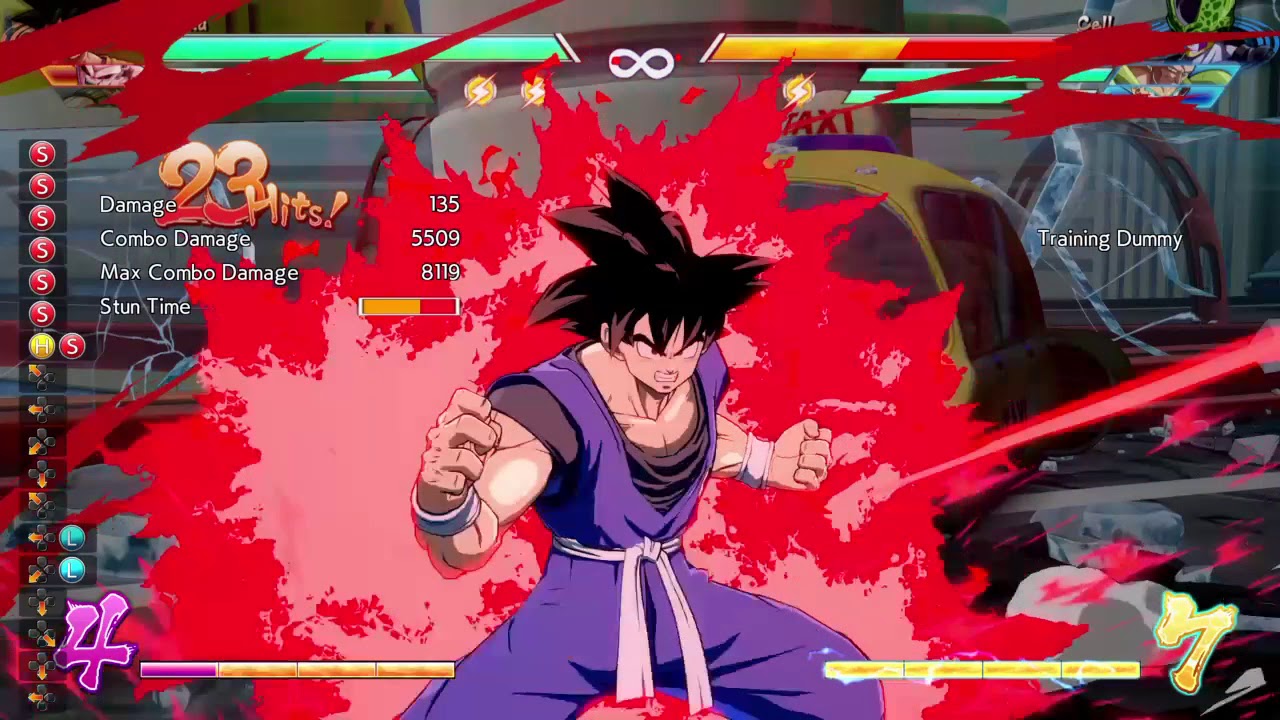 DBFZ Base Goku Day 1 Combo - YouTube