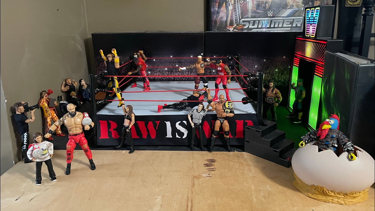 WWE figure set up with elite series wrestlemania Nicholas build a ...