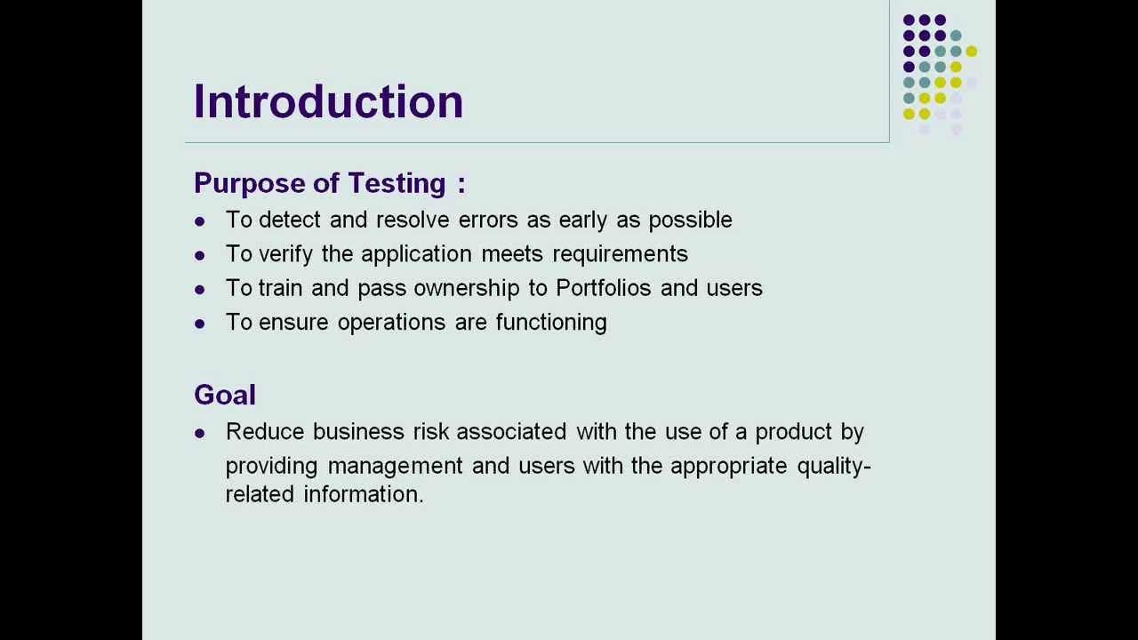 Introduction Orthogonal Array In Software Testingwmv Youtube