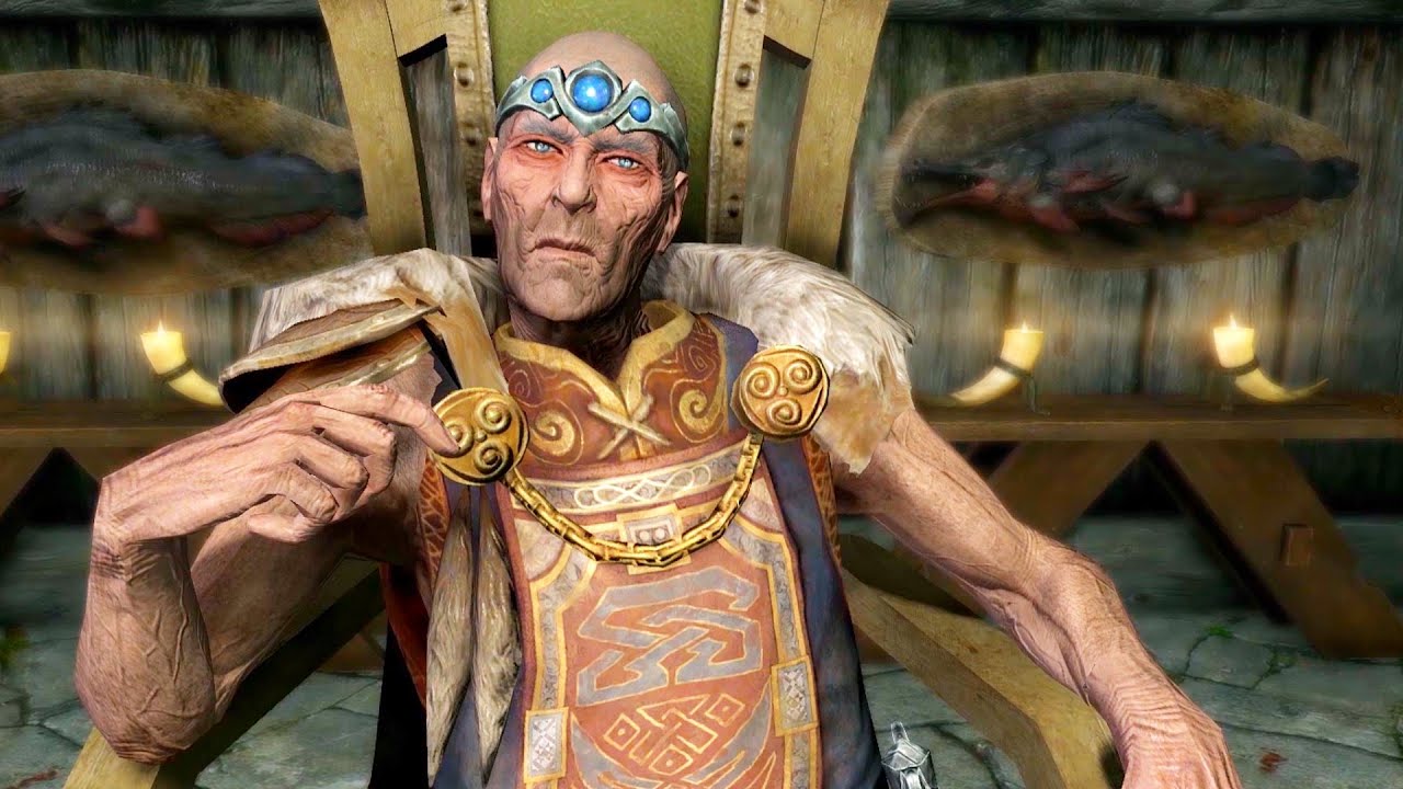 Jarl Skald the Elder and his loyal servant. Skyrim Anniversary Edition ...