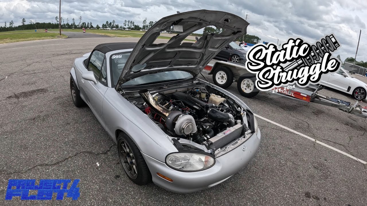 BIG turbo LS swapped Mazda Miata | Mazda rx7 2 step competition - YouTube