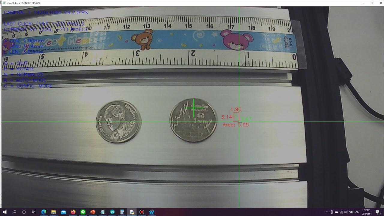 เครื่องวัดขนาดของวัตถุ Measuring Object Opencv Python - YouTube