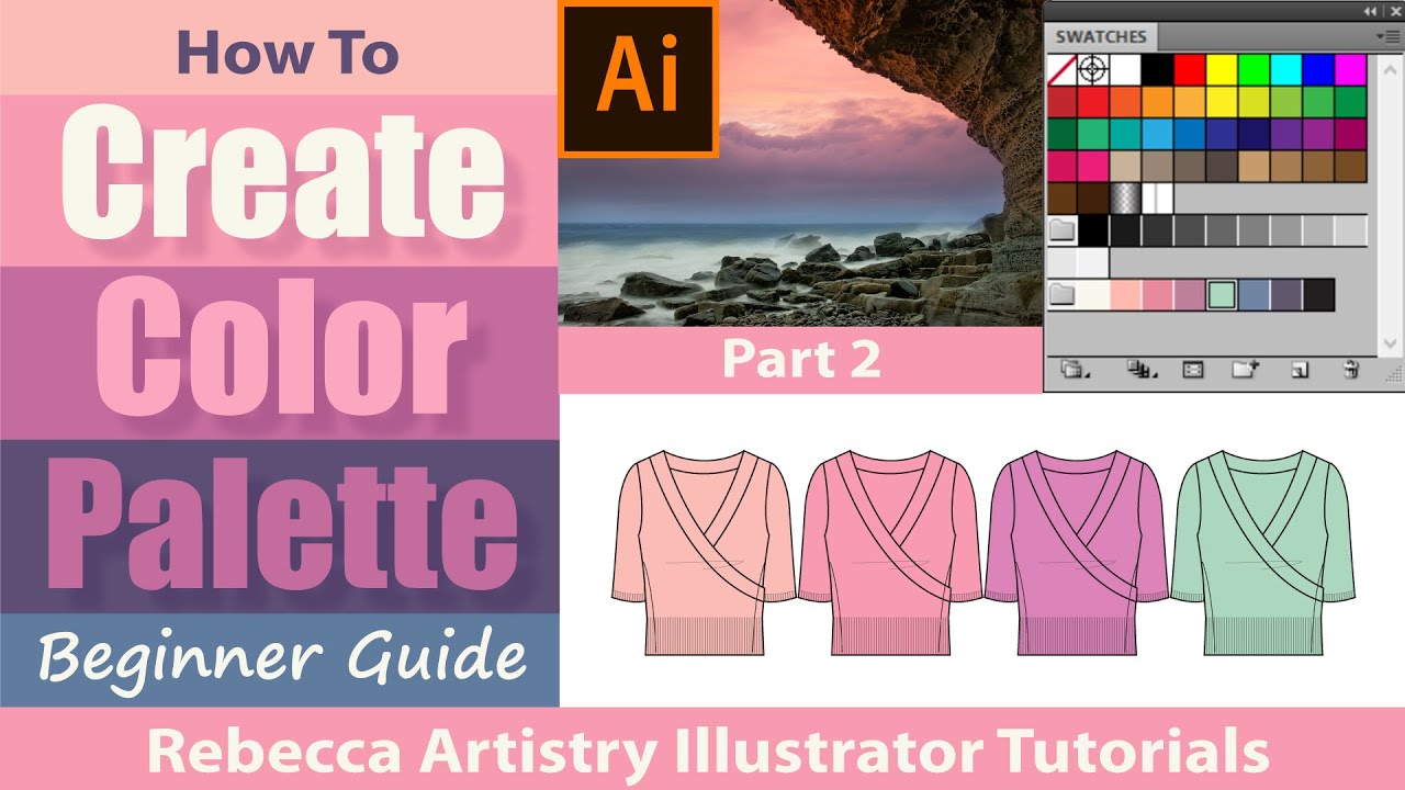 Adobe Illustrator Create Color Palette Beginner Guide PT 2 (Exciting ...