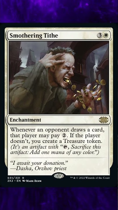 What is Smothering Tithe? Double masters set (Card 31) - YouTube