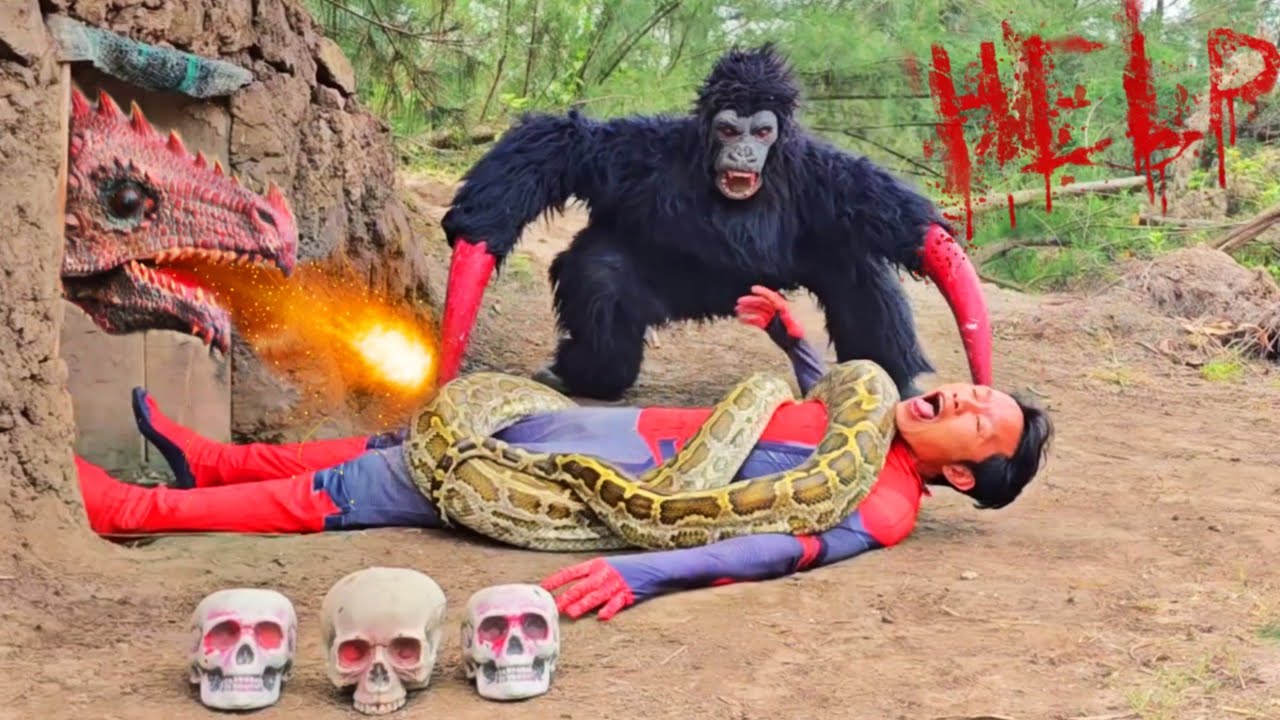 Spider-Man Use Rocket Launcher To Kill Gorillas Monster And Giant Pythons - YouTube